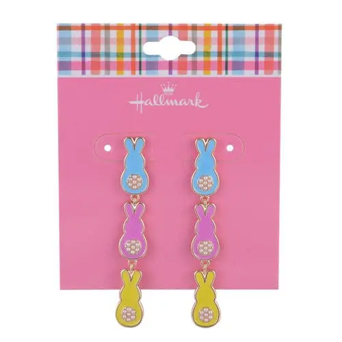 HALLMARK Linear Easter Bunny Dangle Earrings