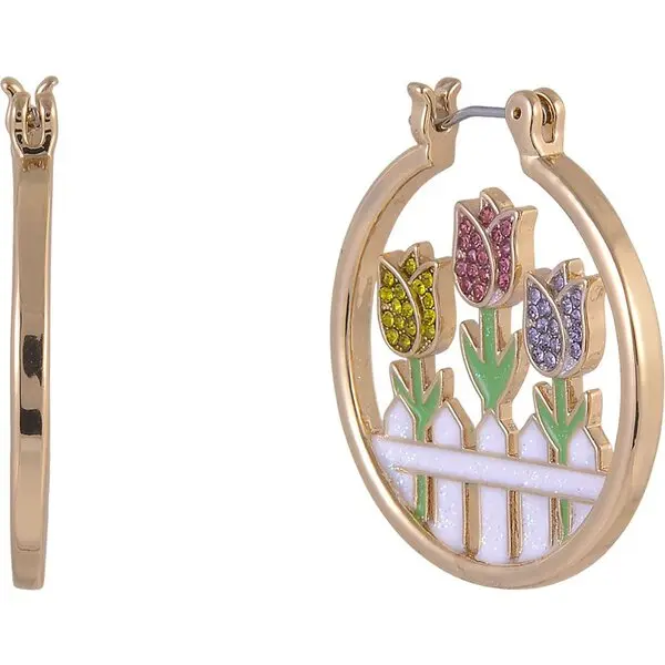 HALLMARK Tulip Theme Hoop Earrings