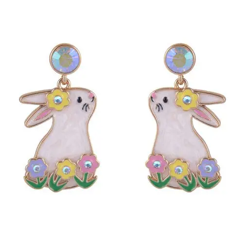 HALLMARK Easter Bunny And Flower Earrings