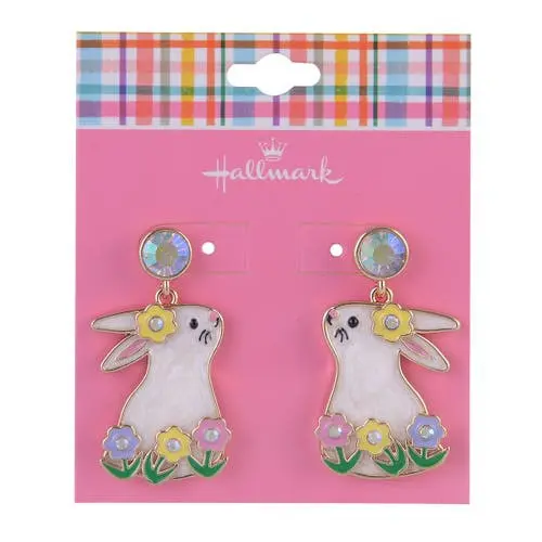 HALLMARK Easter Bunny And Flower Earrings