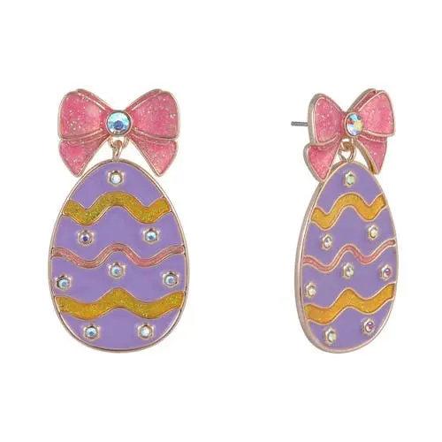HALLMARK Easter Egg Dangle Earrings - Purple