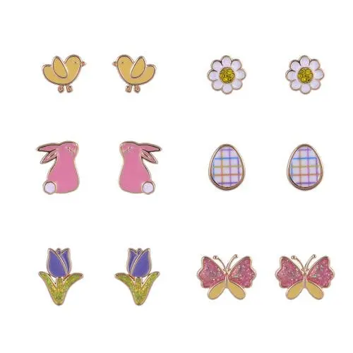 HALLMARK 6 Pack Easter Theme Stud Earring Set