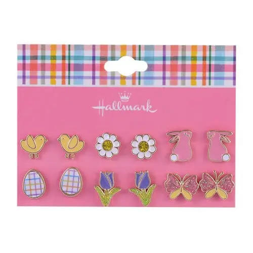 HALLMARK 6 Pack Easter Theme Stud Earring Set