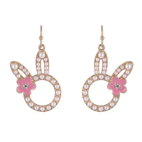 HALLMARK Bunny Silhouette Dangle Earrings