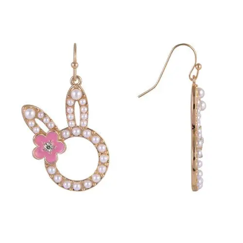 HALLMARK Bunny Silhouette Dangle Earrings
