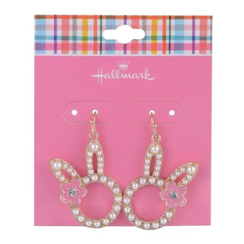 HALLMARK Bunny Silhouette Dangle Earrings