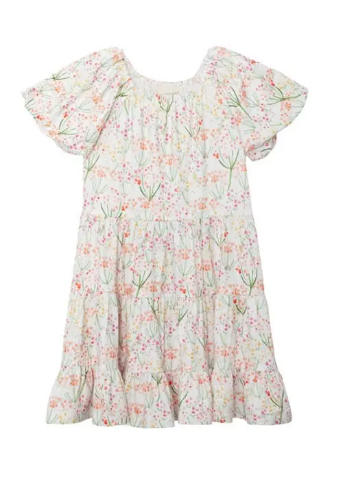 MABEL + HONEY Springtime Garden Short Puff Sleeve Dress - Floral