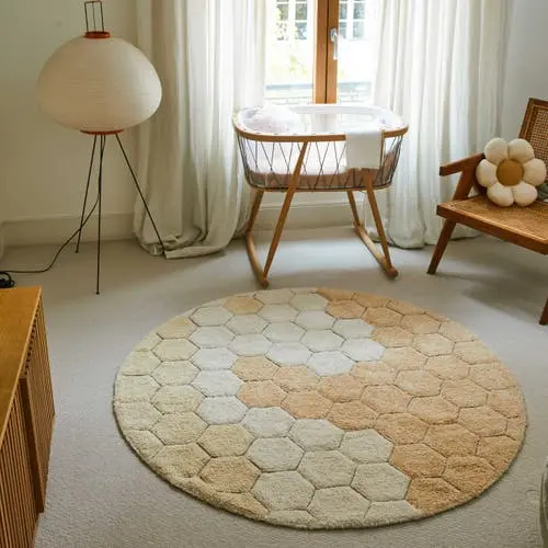 LORENA CANALS Washable Rug Round Honeycomb