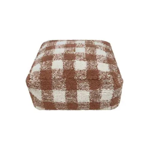 LORENA CANALS Pouf Vichy - Natural/ Toffee