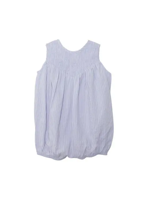 MABEL + HONEY Magnolia Sleeveless Romper - Purple/ Striped
