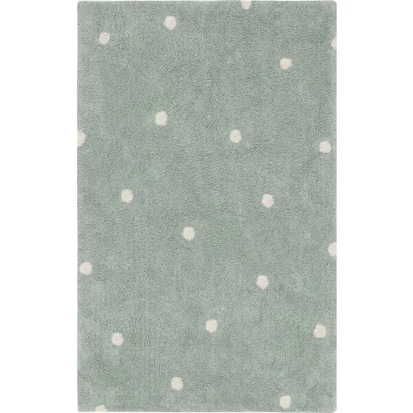 LORENA CANALS Washable Rug Mini Dot - Blue Sage/ Natural