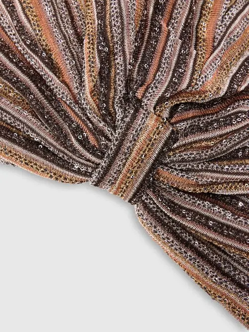 Missoni Ribbed Lamé Viscose Headscarf