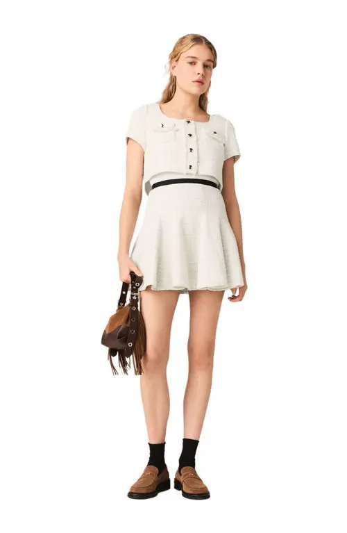 Maje 2-in-1 Cotton Tweed Dress