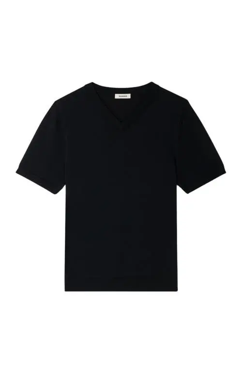 Sandro Short-sleeve V-neck Polo Shirt