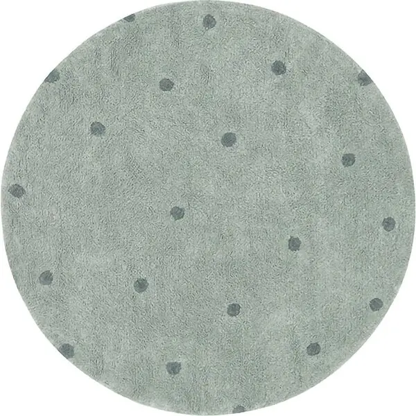LORENA CANALS Washable Rug Round Dot - Blue Sage/ Vintage Blue