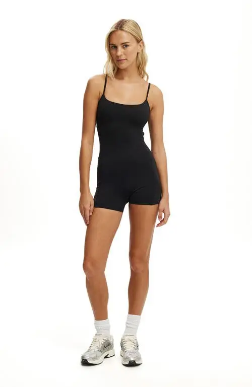 Cotton:on Active Ultra Luxe Twist Back Shortie All In One - Black