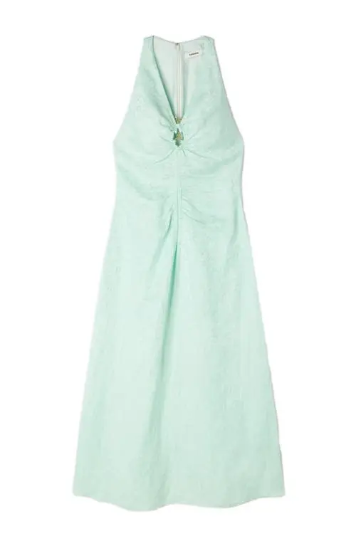 Sandro Floral Jacquard Maxi Dress - Light Green