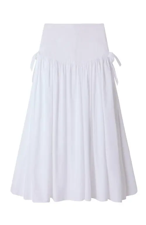 Sandro Long Poplin Skirt With Ties