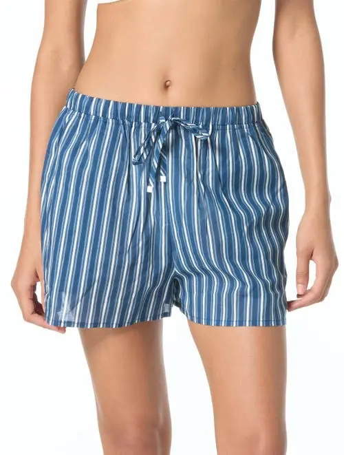 Michael Kors Marina Stripe Cover-up Shorts