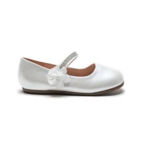 TULLEEN Primrose Rhinestone Flats - Cream