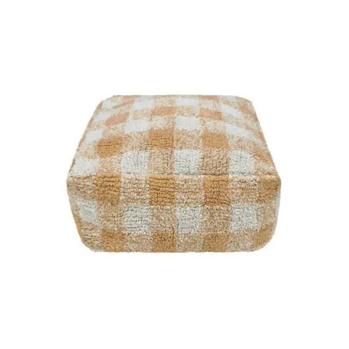 LORENA CANALS Pouf Vichy - Natural/  Light Honey