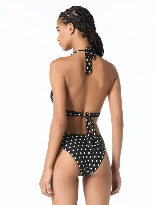 Michael Kors Polka Dot Halter Bra Bikini Top