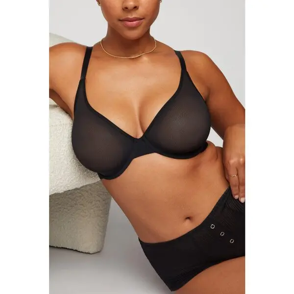 NEGATIVE UNDERWEAR Sieve Demi Bra - Black