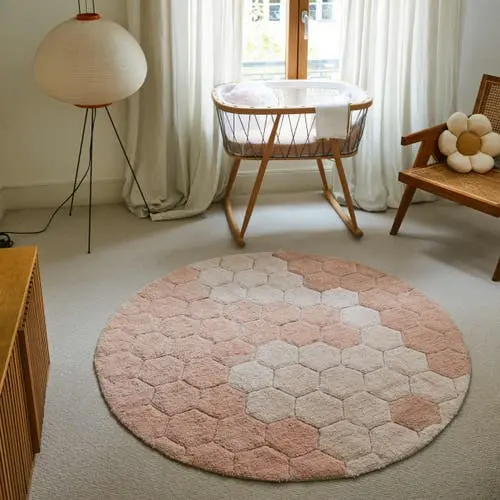 LORENA CANALS Washable Rug Round Honeycomb