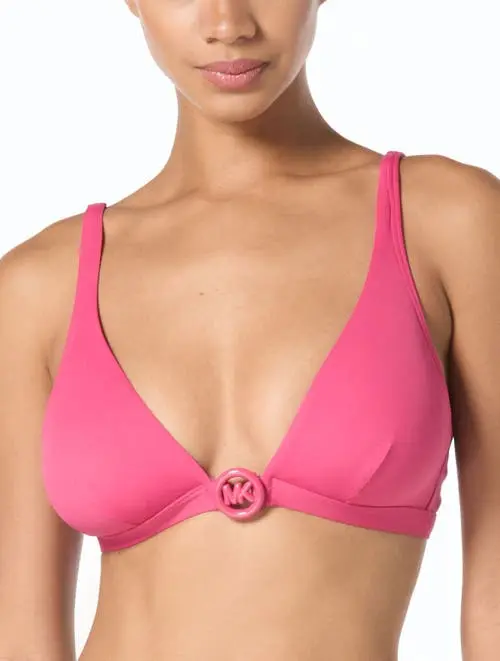 Michael Kors Bubble Logo Bra Swim Top - Bloom