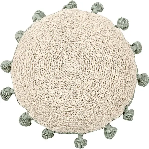 LORENA CANALS Cushion Circle - Natural/ Medium Green