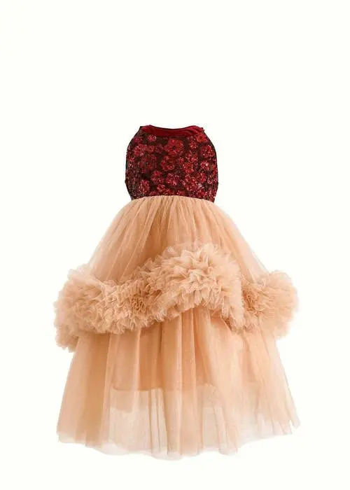 TULLEEN Tulle Pom-pom Dress