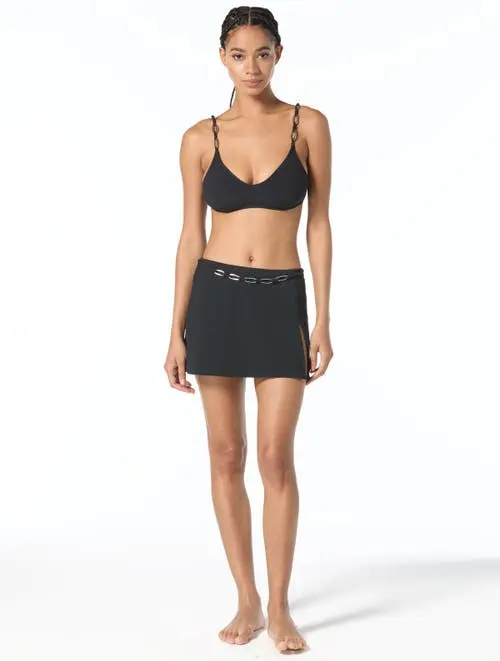 Michael Kors Oval Link Bralette Bikini Top