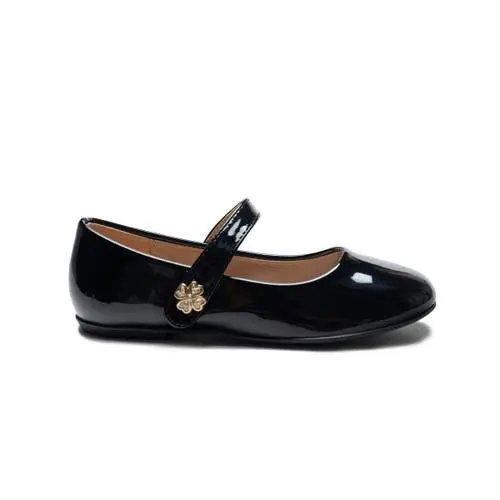 TULLEEN Maleia Clover Charm Flats - Black