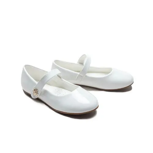TULLEEN Maleia Clover Charm Flats - White