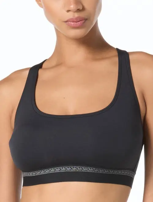 Michael Kors Signature Scuba Cross Back Bra Top