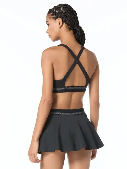 Michael Kors Signature Scuba Cross Back Bra Top