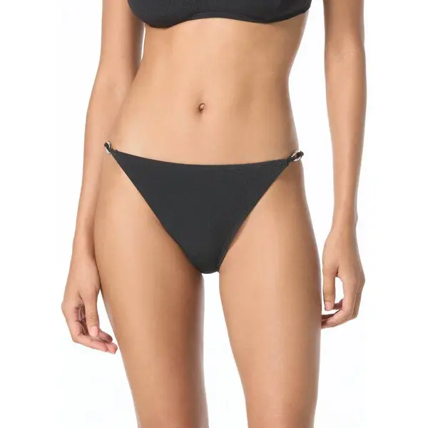 Michael Kors Oval Link Crepe Solids Bikini Bottom