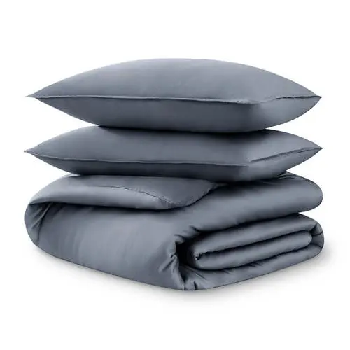 BARE HOME Tencel Lyocell Duvet Cover Set - Indigo