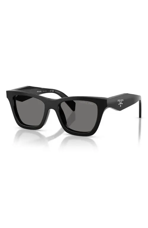 Prada 52mm Polarized Butterfly Sunglasses