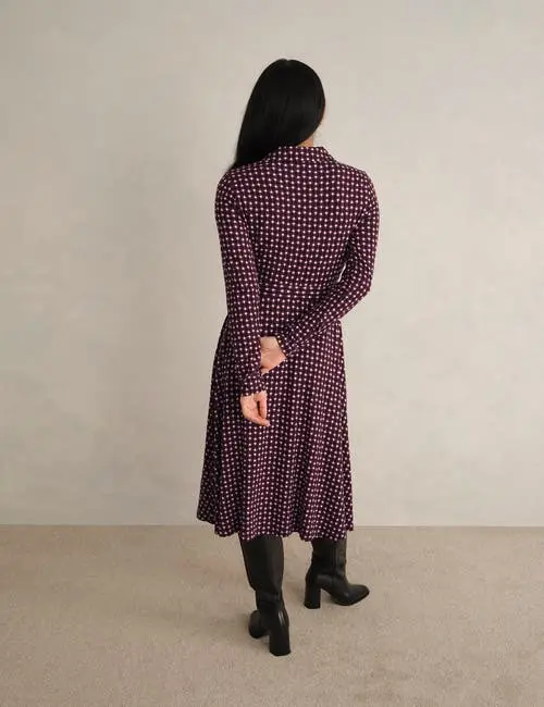 HOBBS LONDON Clarice Printed Midi Dress