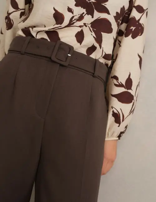 HOBBS LONDON High-waisted Barrel Trousers