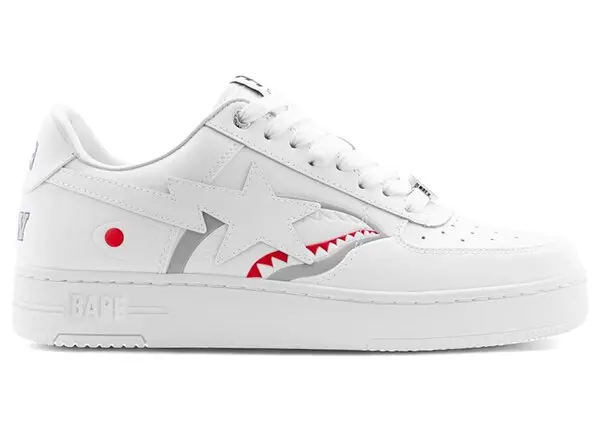 A BATHING APE Sta #3 Shark - White