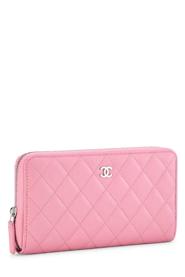 Chanel Lambskin Zip Around Wallet