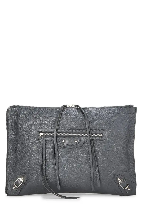 Balenciaga Agneau Clutch - Grey
