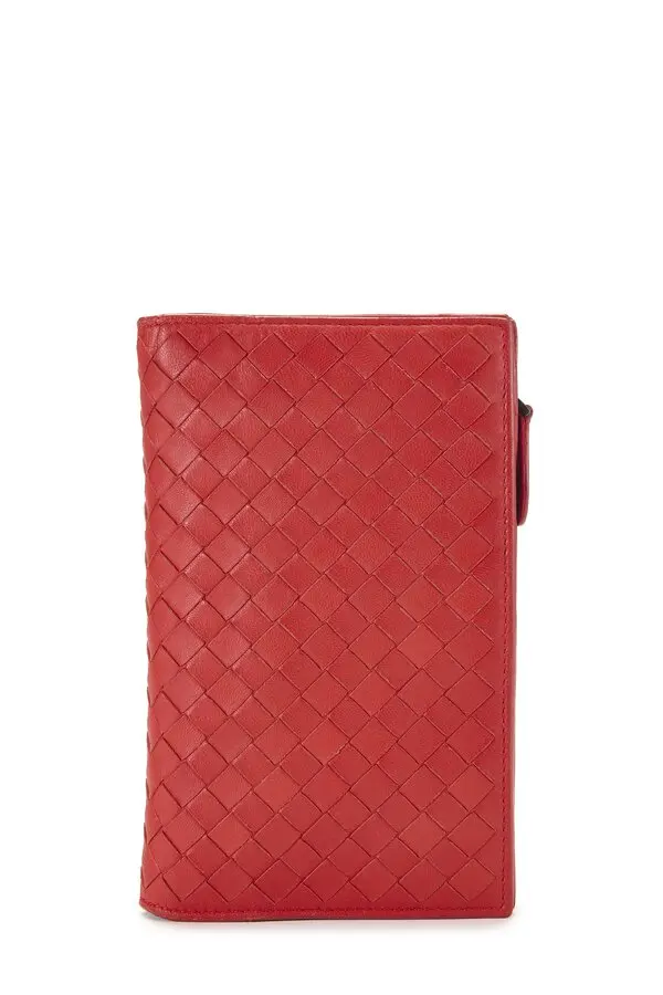 Bottega Veneta Intrecciato Compact Wallet - Red