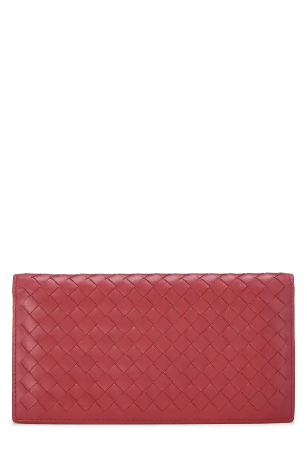 Bottega Veneta Intrecciato Long Wallet - Red
