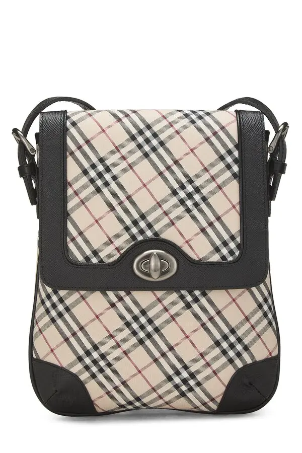 Burberry Jacquard Check Flap Crossbody - Black