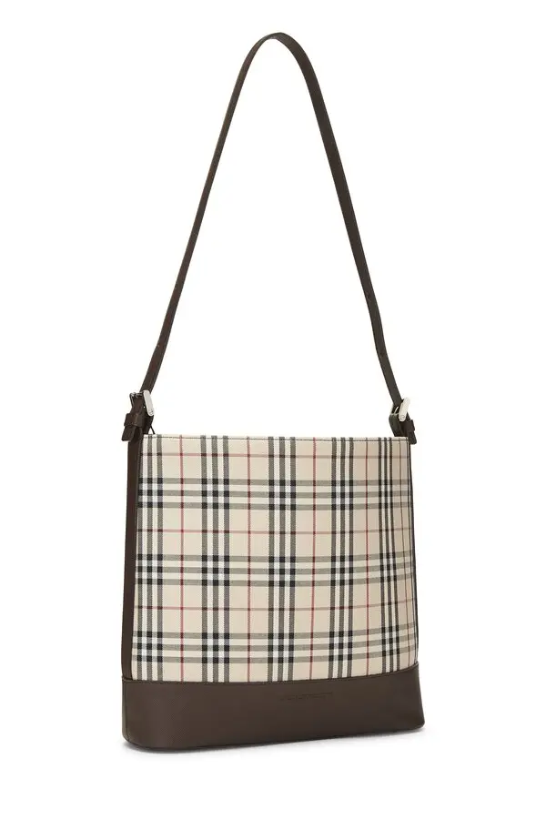 Burberry House Check Jacquard Bucket Shoulder Bag