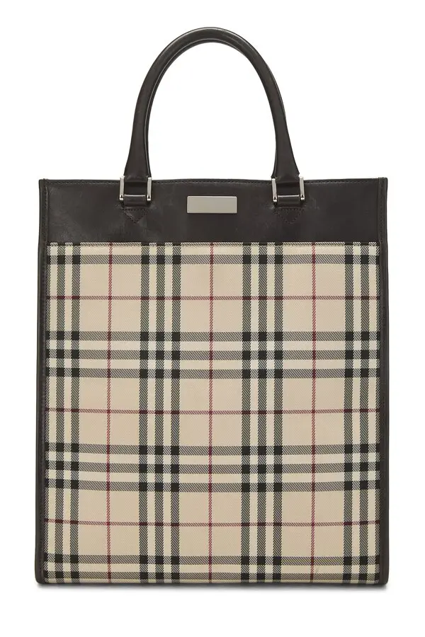 Burberry Check Vertical Tote