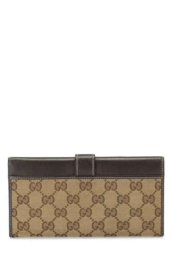 Gucci Original Gg Canvas Web Continental Wallet